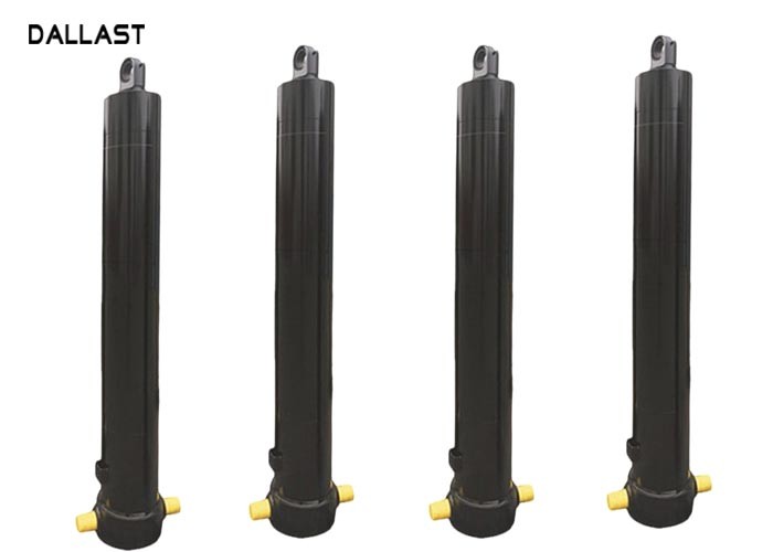 Hyva Type Dump Trailer Hydraulic Cylinder , 3 5 Stages Hydraulic Ram ...