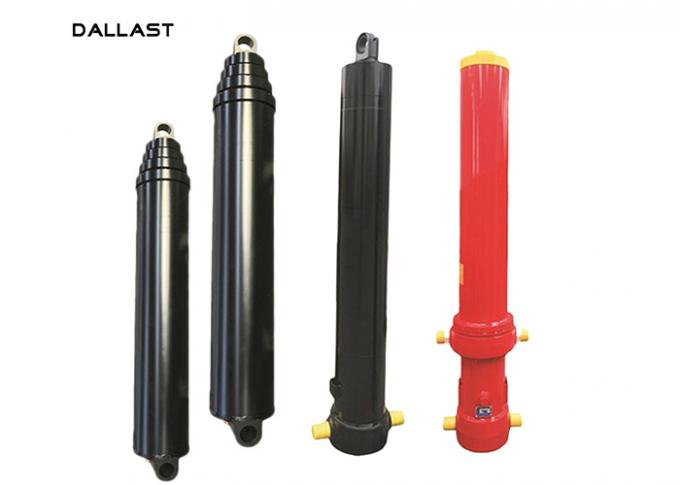Double Acting 3 / 4 / 5 Stage Hydraulic Cylinder for Dump Truck Garbage ...